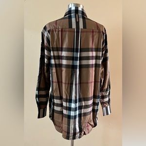 Burberry | Tops | Burberry Check Wool Oversized Shirt | Poshmark